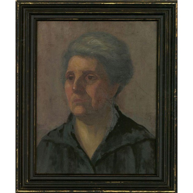 Unknown - Early 20th Century Oil - Solemn Stare For Sale at 1stDibs