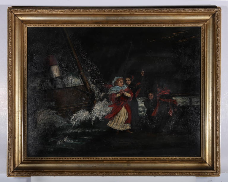 Unknown - Early 20th Century Oil - The Night of the Shipwreck For Sale ...