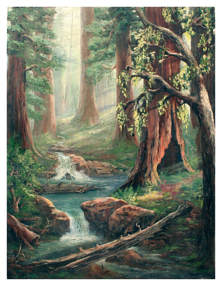 Unknown - Mid Century Enchanted Redwood Forest Landscape For Sale at ...