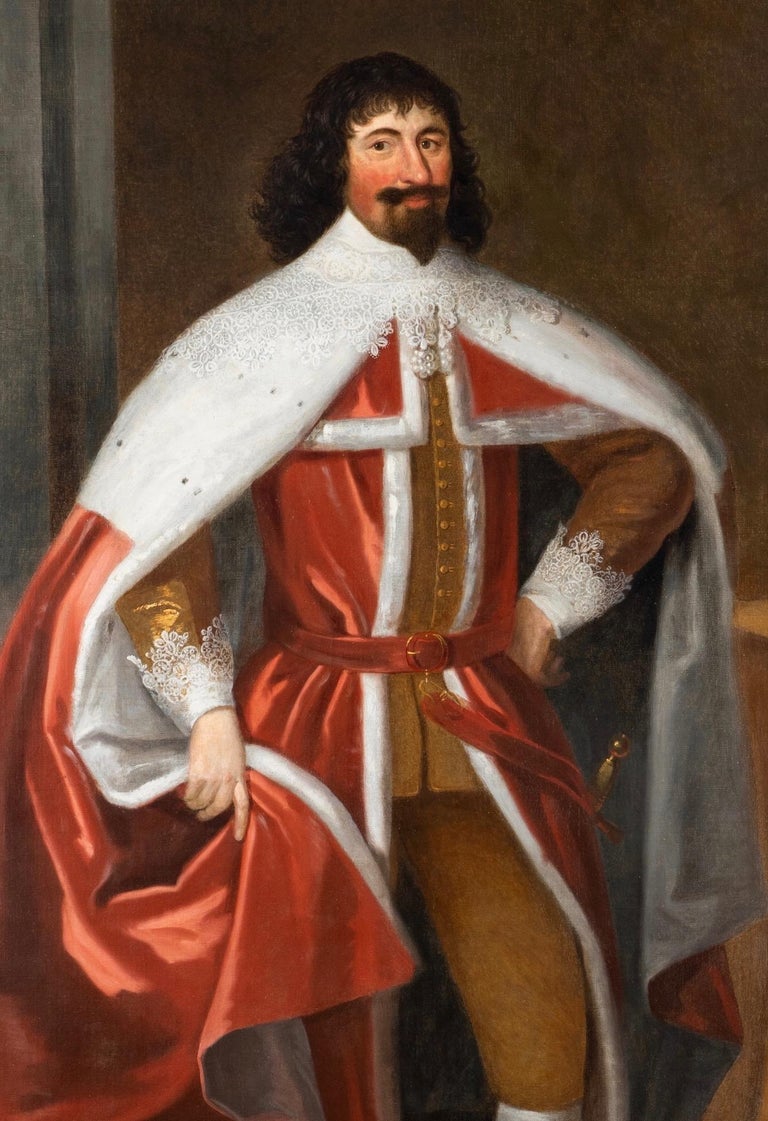 Unknown - Enormous 17th Century British Portrait of Baron Lexington in ...