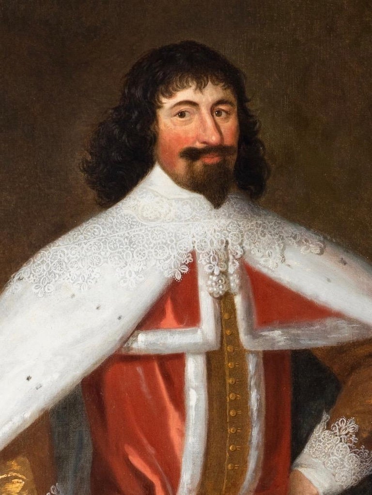 Unknown - Enormous 17th Century British Portrait of Baron Lexington in ...