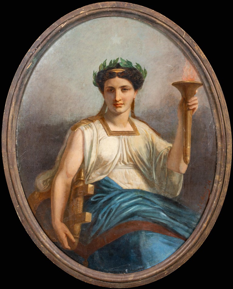 Unknown - Erato, Goddess Of Art Science and Literature, 18th Century For Sale at 1stDibs