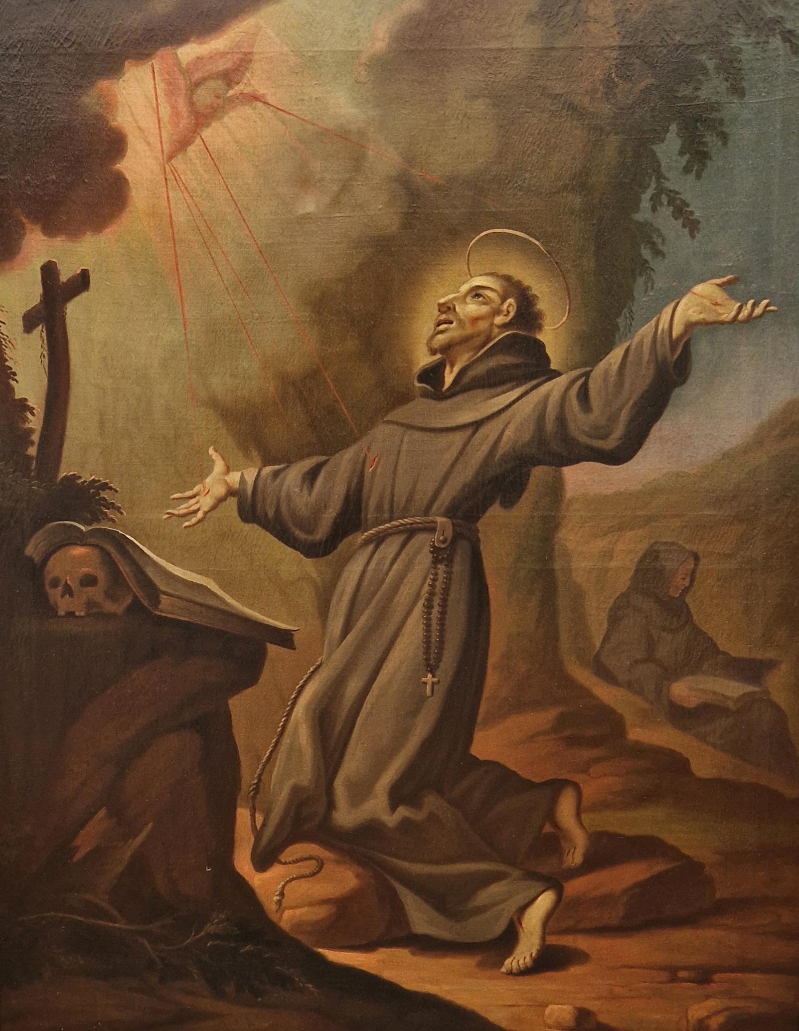 Unknown - Escuela española (XIX) - San Francisco de Asis recibiendo los ...