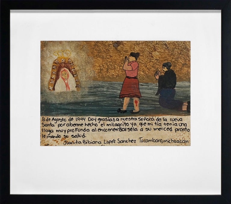 Unknown - Ex-Voto, Retablo, Painting on Metal, Mexico , Our Lady of the ...