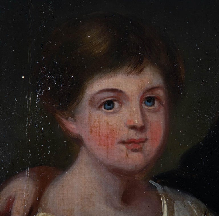 Unknown - Fine Early 19th Century Oil - Portrait of a Mother and Child ...