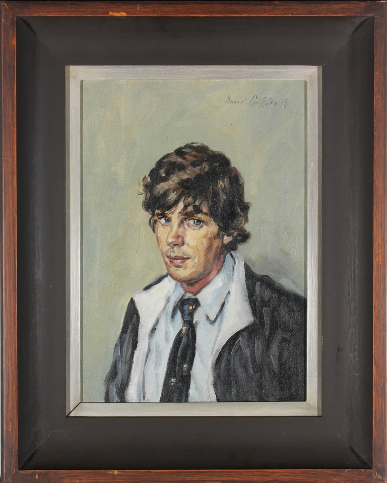 Unknown - Framed 1981 Oil - Portrait of David Griffiths For Sale at 1stDibs