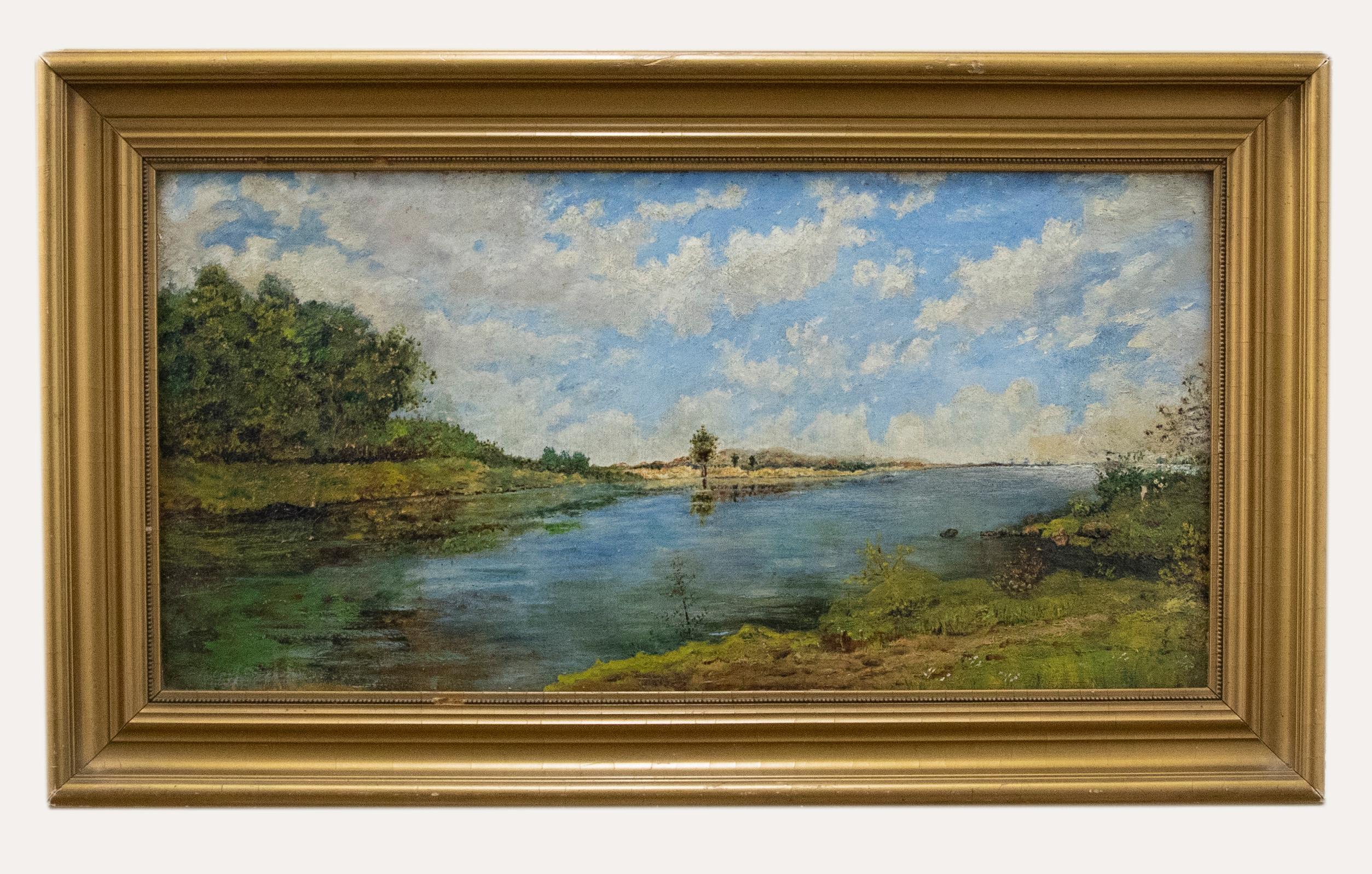 Unknown - Framed Early 20th Century Oil - River Landscape For Sale at ...