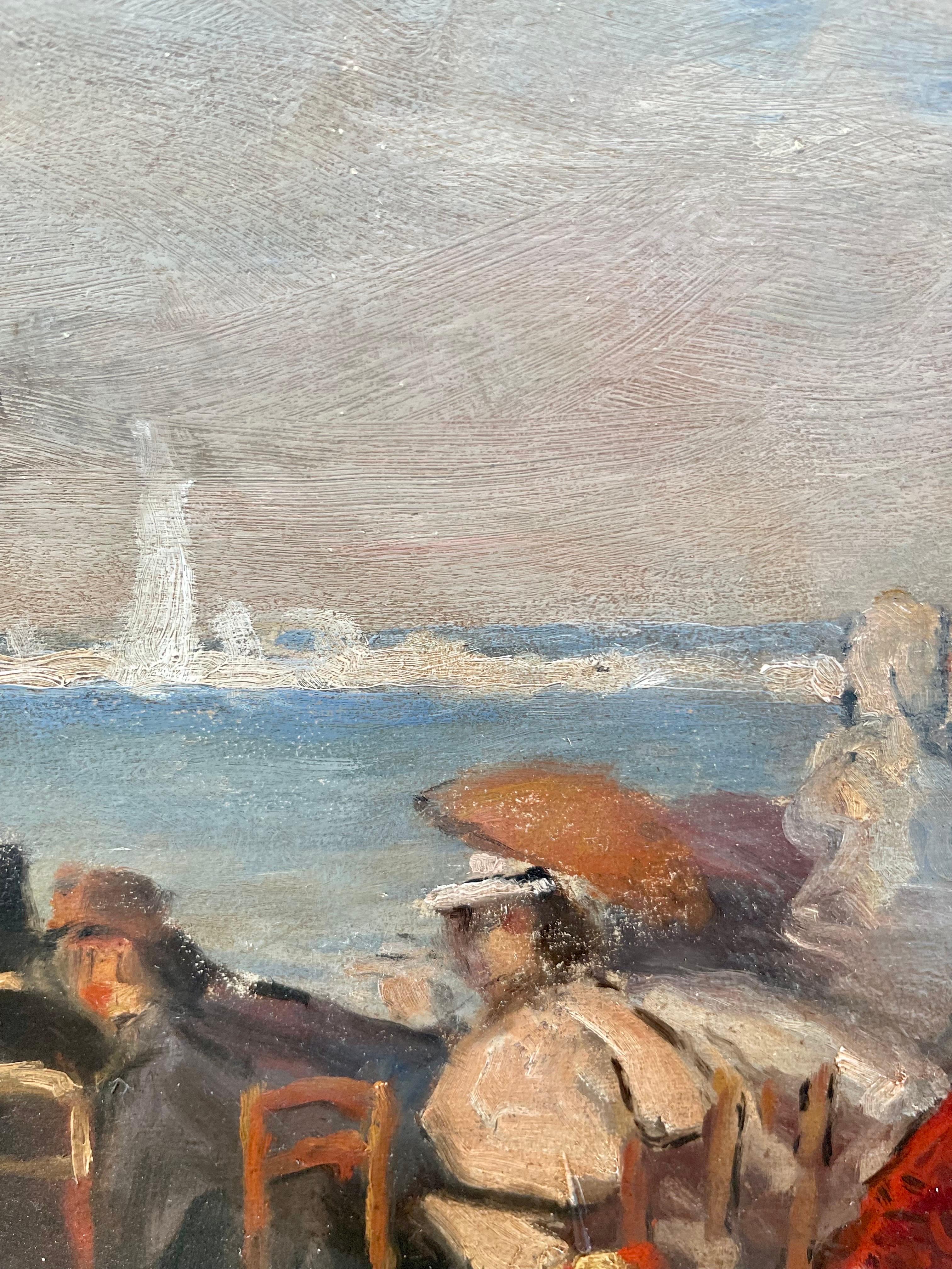 Unknown - French 19th century style impressionist painting - seascape ...
