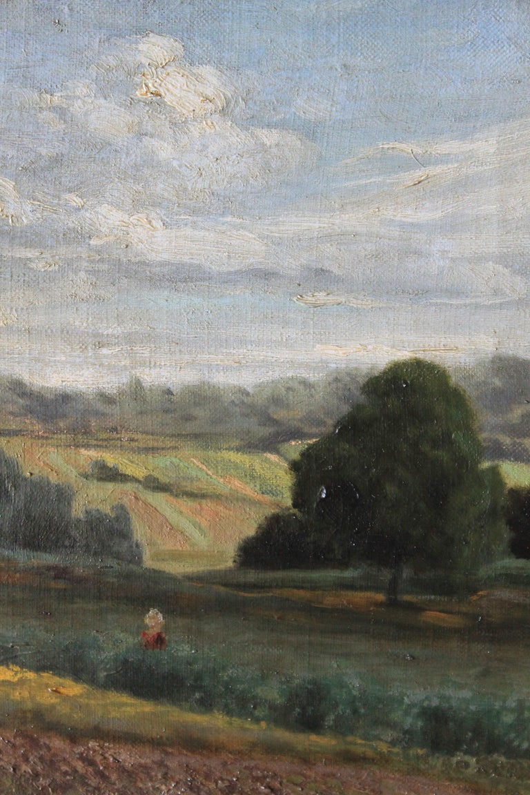 Unknown - French Antique Landscape Oil Painting at 1stDibs