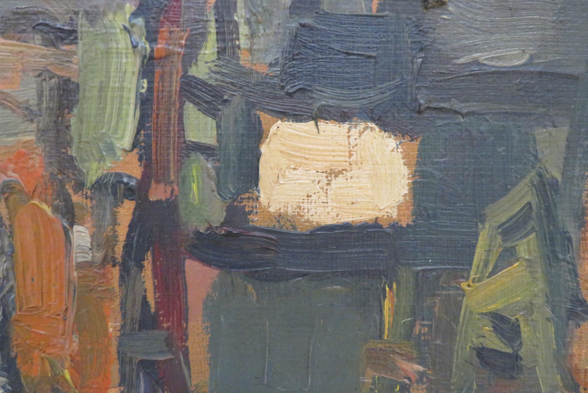 Unknown - FRENCH MID CENTURY POST IMPRESSIONIST oil painting FIGURES ...