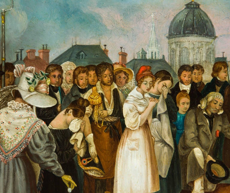 Unknown - French School 19th Century Oil - French Funeral Scene For ...