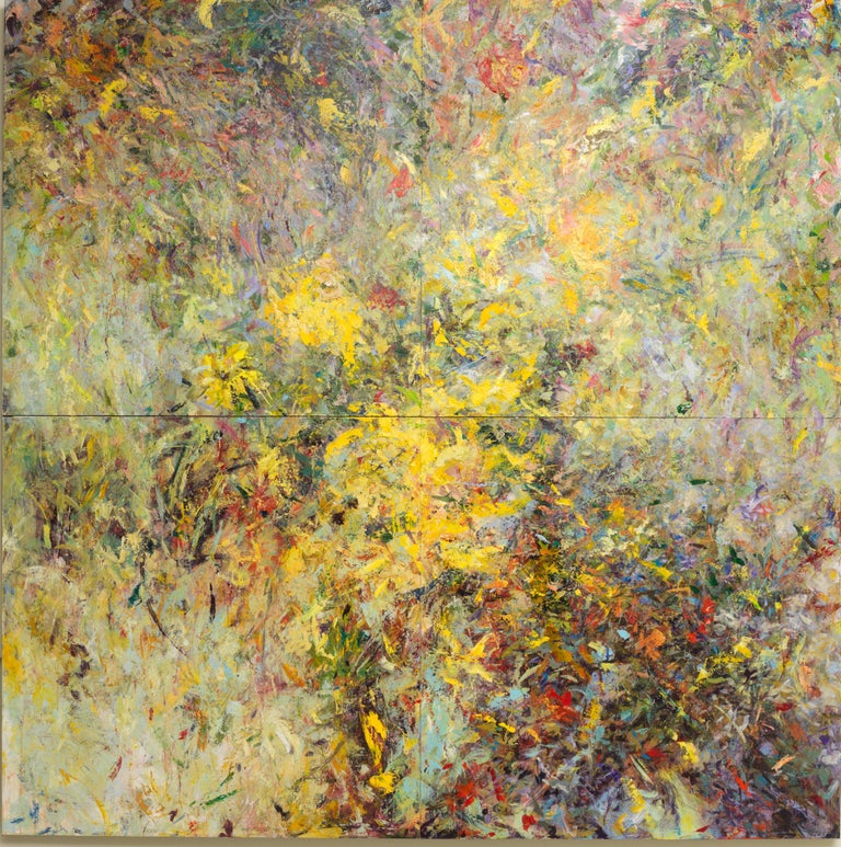 Unknown - Garden Party -The Flower Dance - Quadriptych Painting For ...