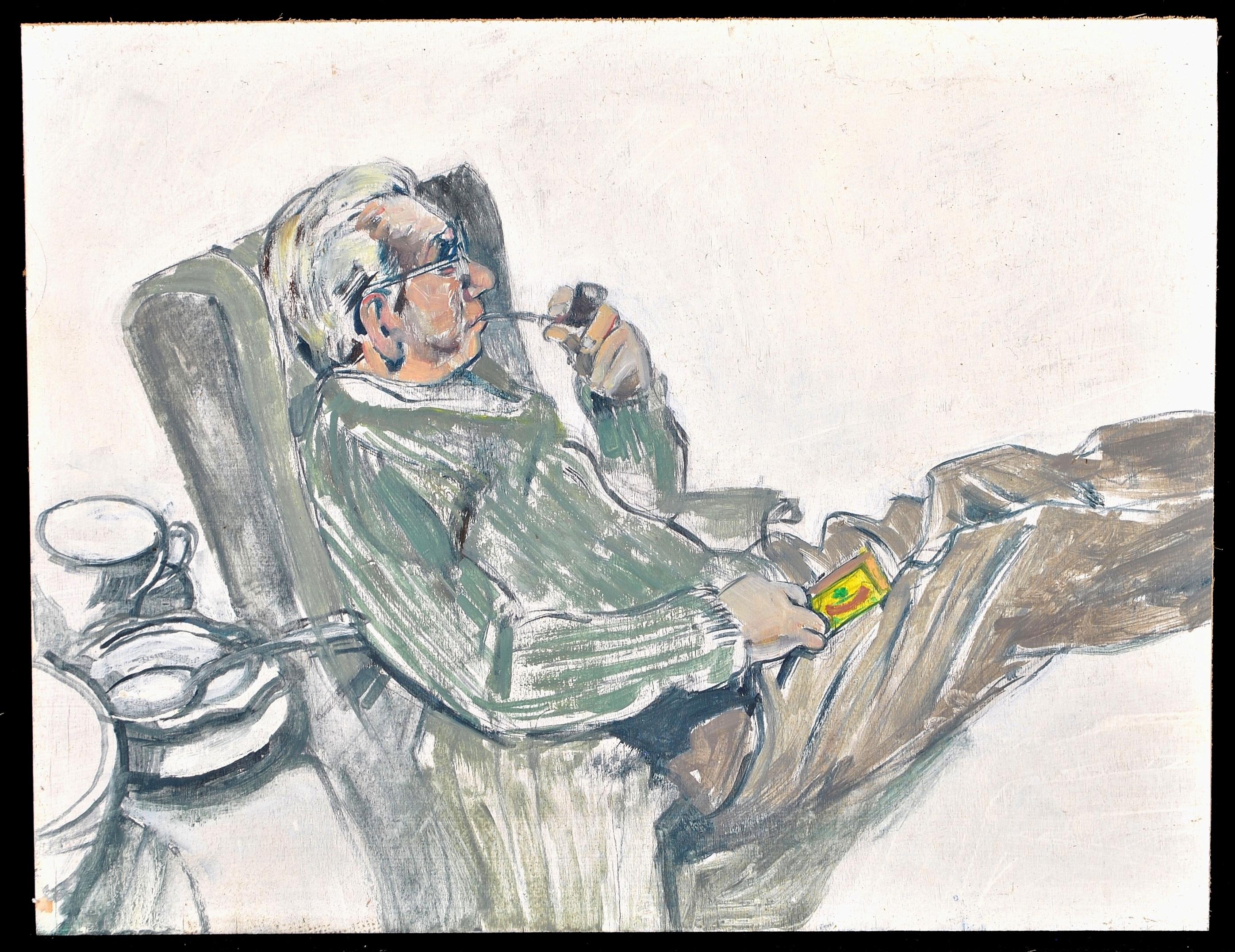 Unknown - Gentleman with Pipe - Mid 20th Century French Smoking ...