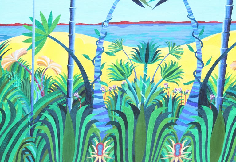 Unknown - Geometric Beach Scene For Sale at 1stDibs