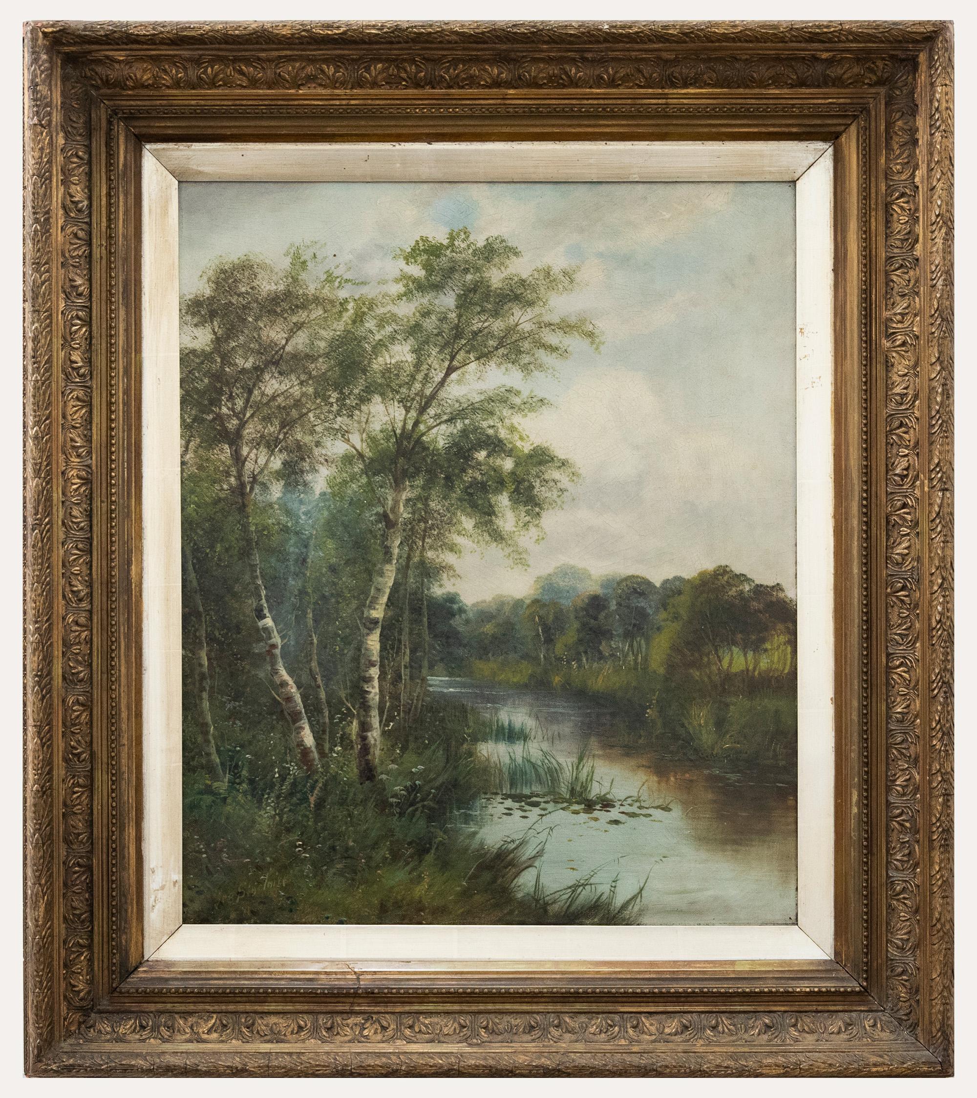 Unknown - George Sinclair - 19th Century Oil, Silver Birches by the ...