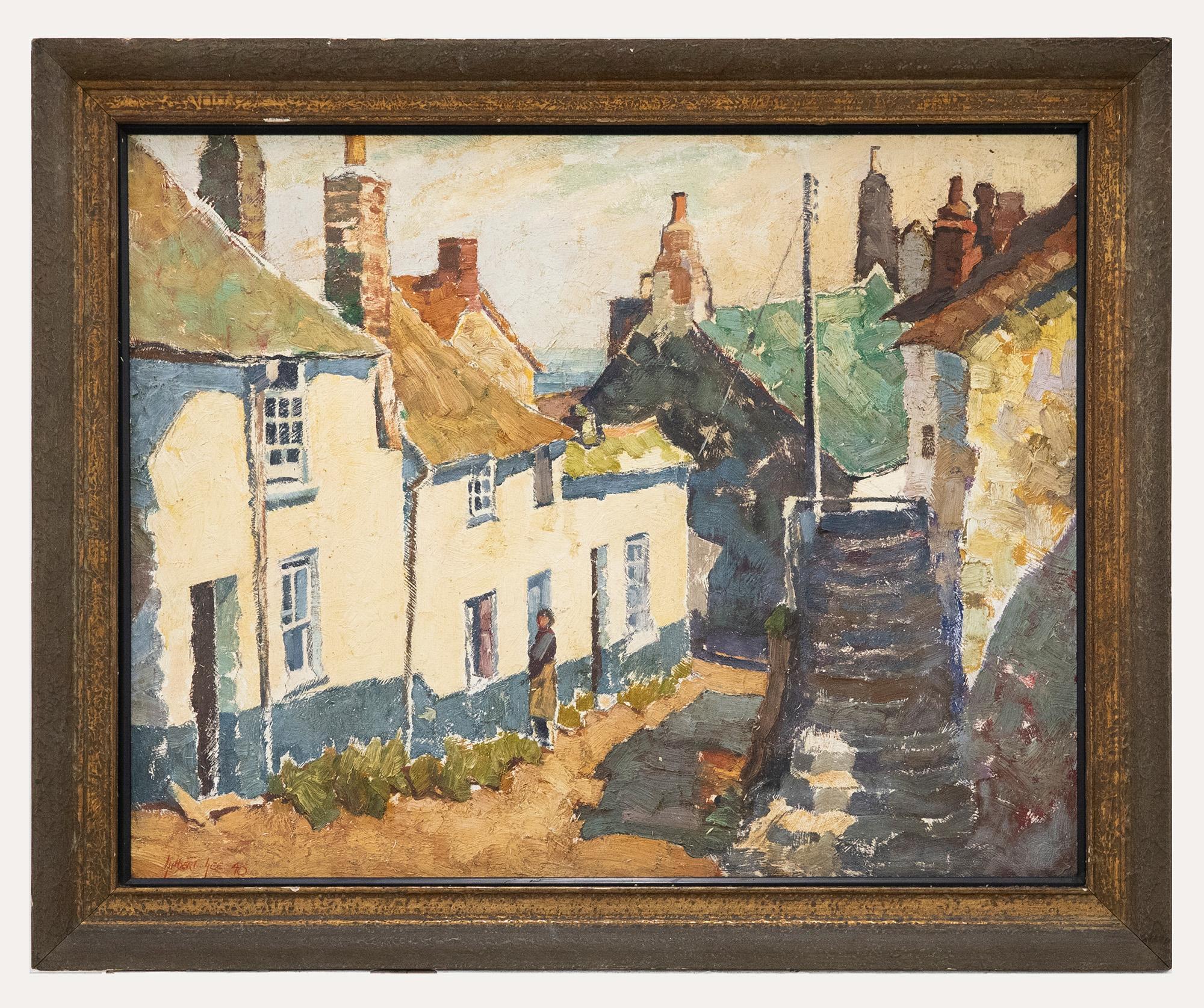 Unknown - Gilbert Gee - 1940 Oil, Morning in Devon For Sale at 1stDibs