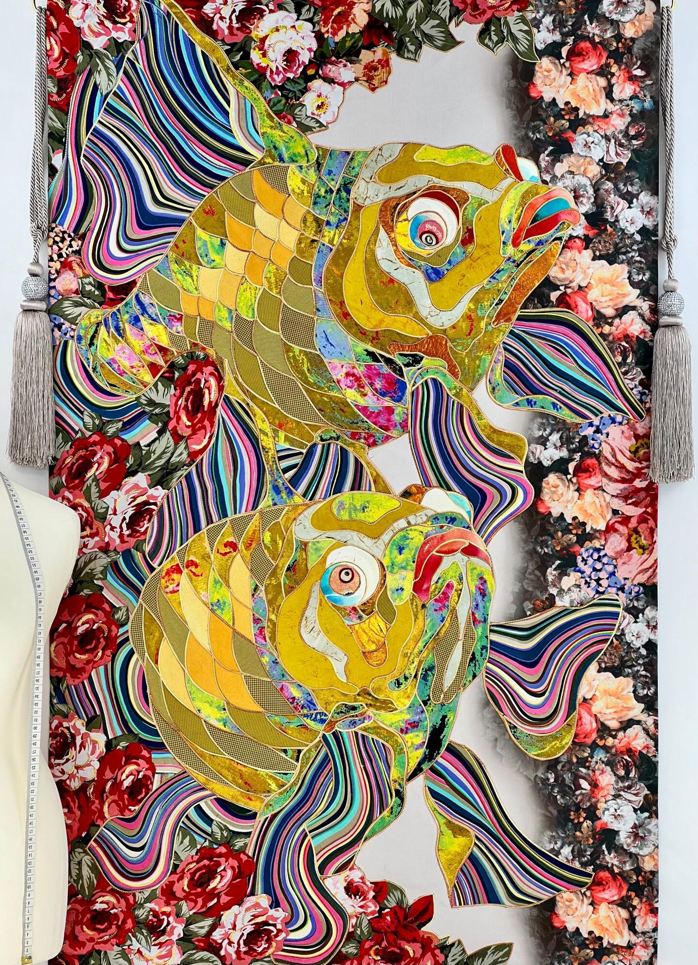 Unknown - Perfection of Beauty, Textile Art on Fabric by Kostyantin ...