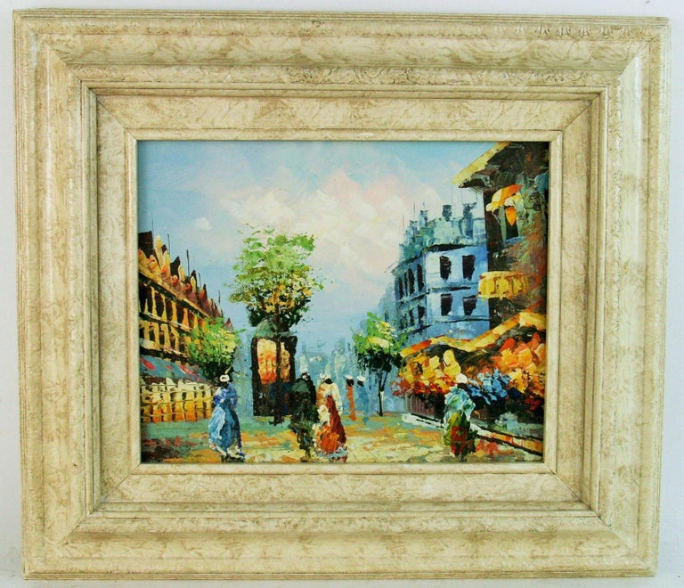 Unknown - Impressionist Paris Promenade Landscape For Sale at 1stDibs