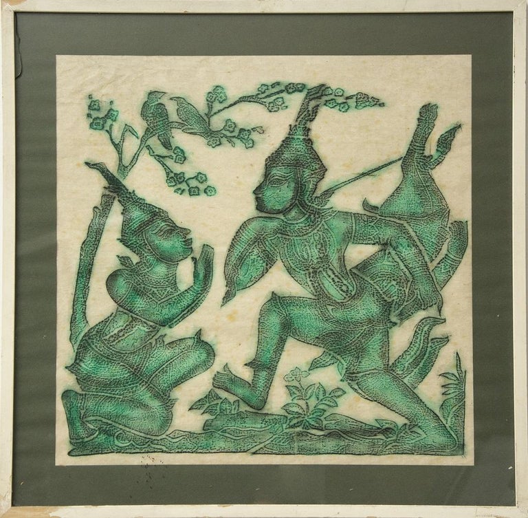 Unknown - Indonesian scene - Original Batik - 1970s at 1stDibs