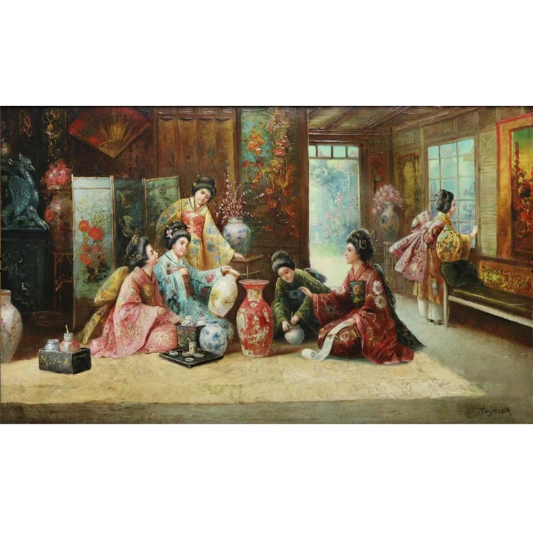 Unknown - Japanese Court Ladies Painting Vases by R. Yoshida (Japan ...