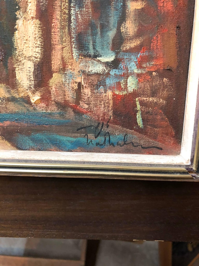 Unknown - Jerusalem Old City Cityscape Modernist Oil Painting For Sale ...