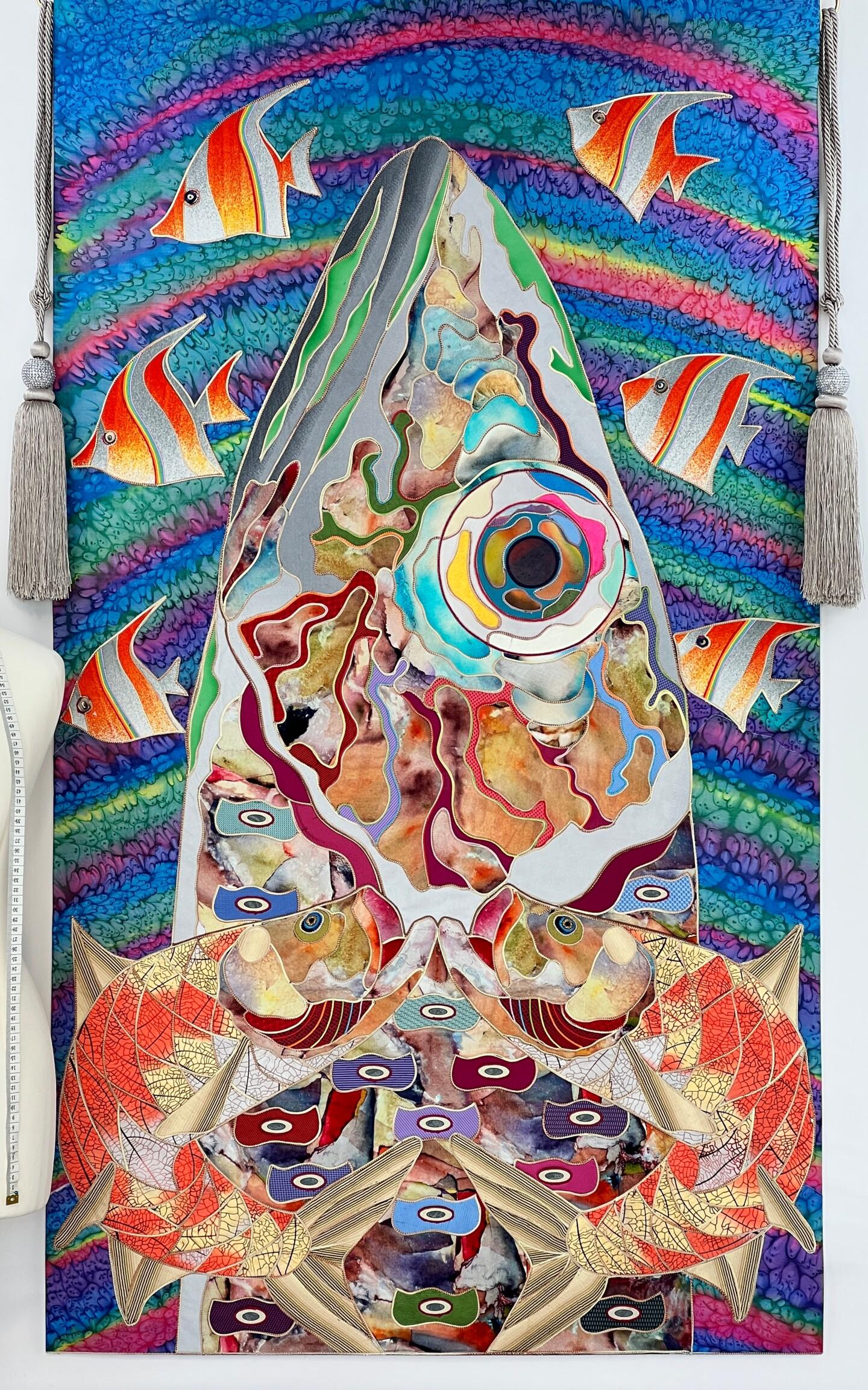 Unknown - King of The Ocean, Textile Art on Fabric by Kostyantin ...