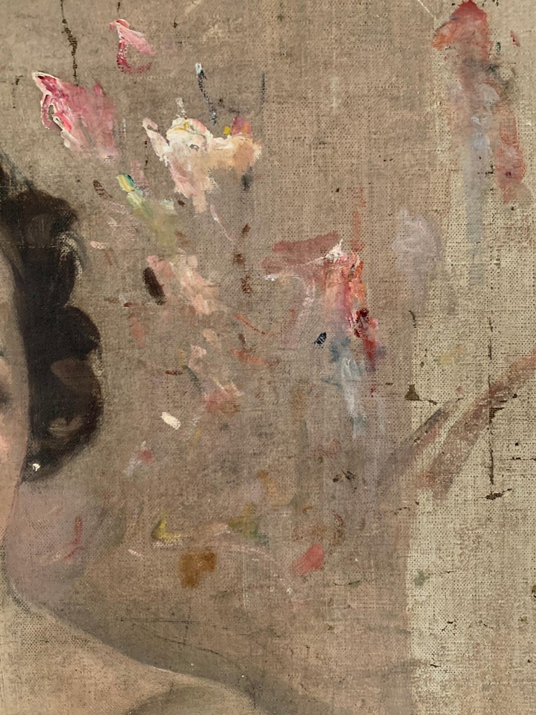 Unknown - Lady Mountbatten, 1920's Portrait Oil Painting on Canvas ...