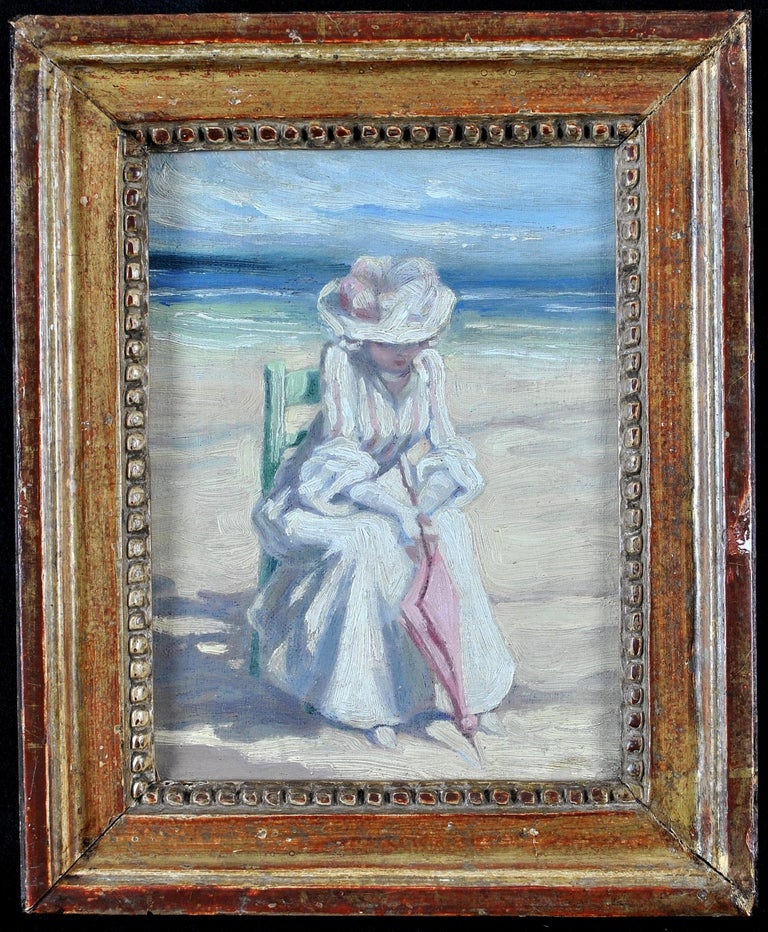 Unknown - Lady on the Beach - 19th Century French Impressionist ...