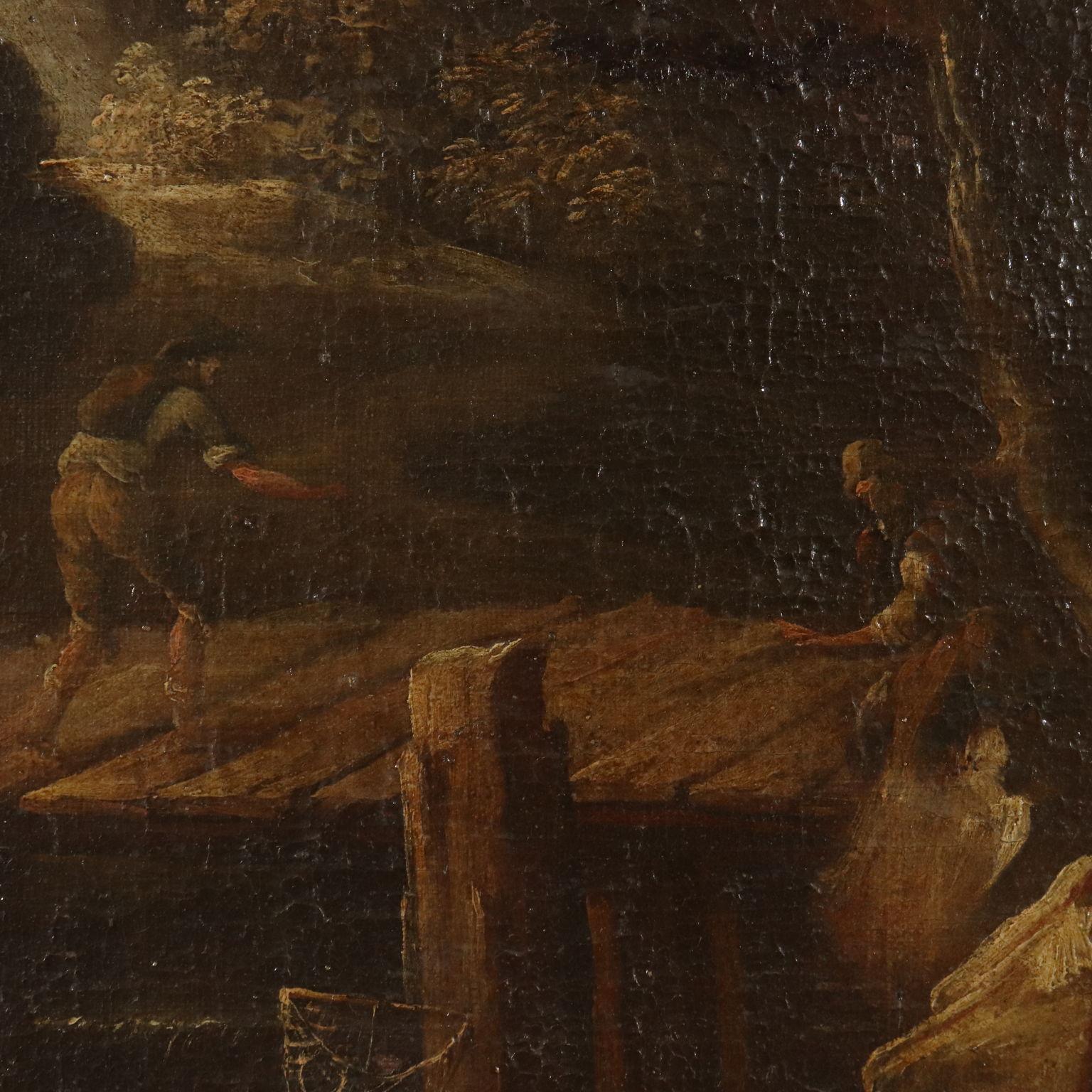 Unknown - Landscape with Figures Oil Painting on Canvas 17th Century at ...
