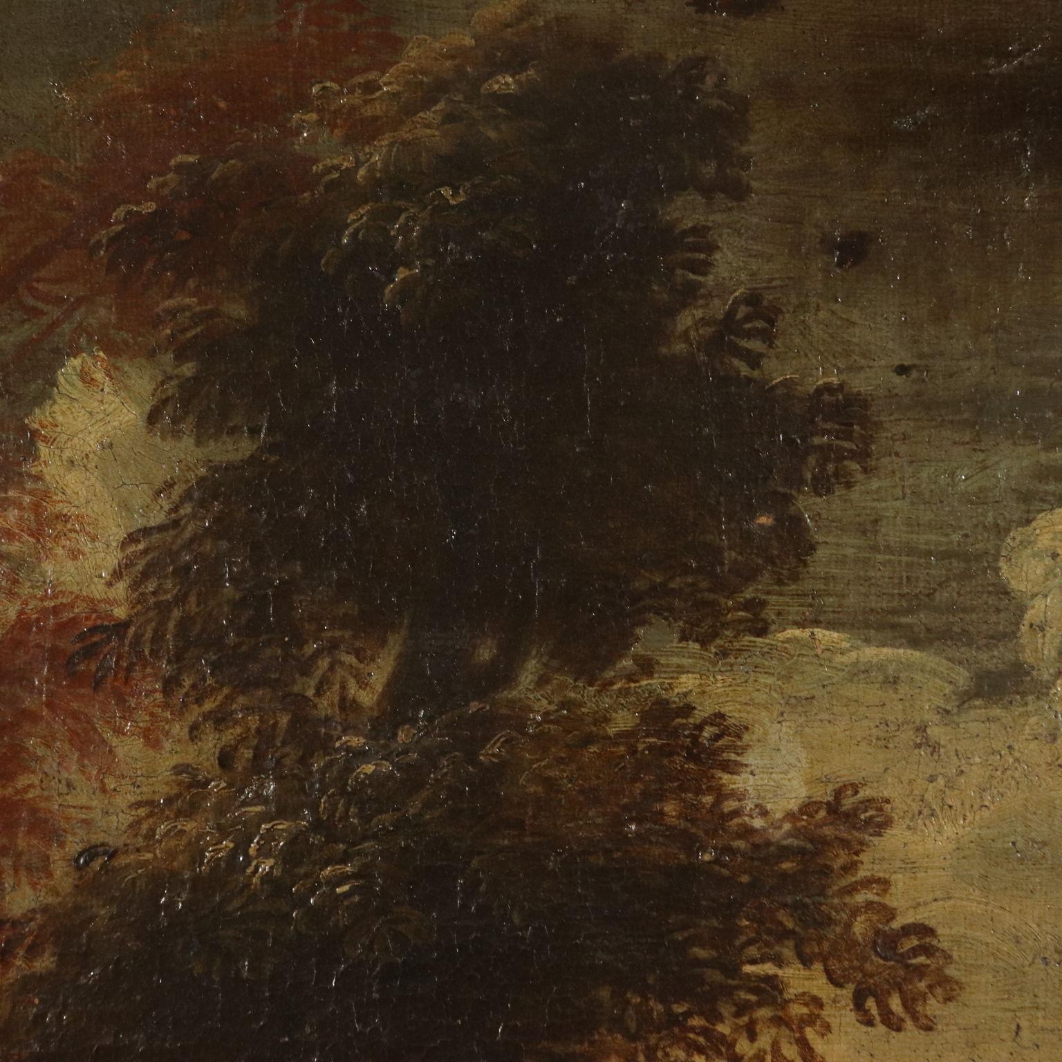 Unknown - Landscape with Figures Oil Painting on Canvas 17th Century at ...