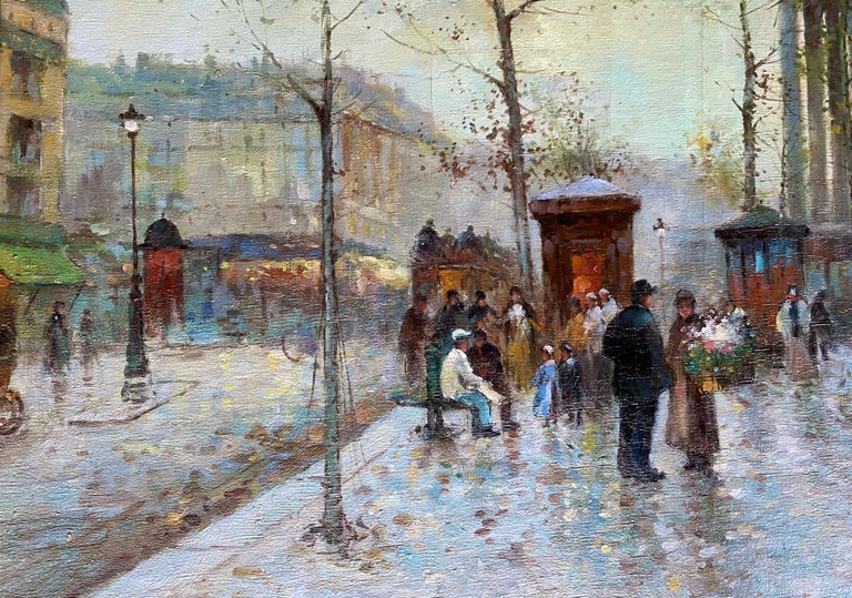 Unknown - Large 19th century style French impressionist cityscape ...