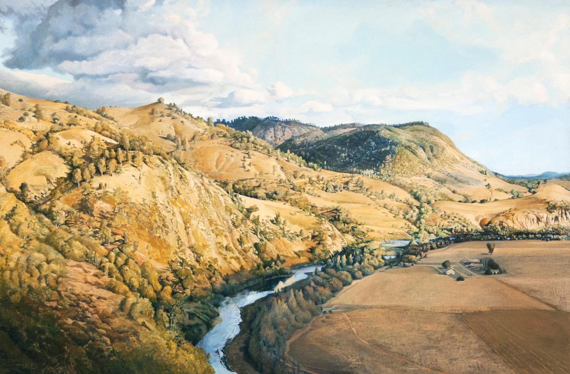 Unknown - Large Latin American Landscape Painting by Luis Vargas, 1982 ...