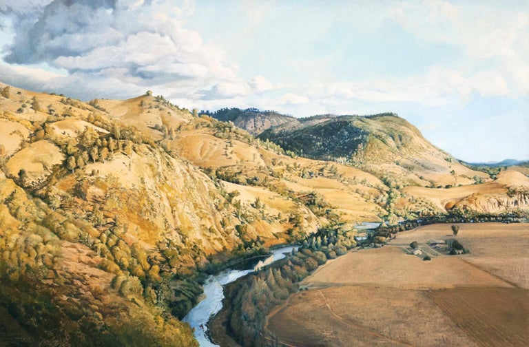 Unknown - Large Latin American Landscape Painting by Luis Vargas, 1982 ...