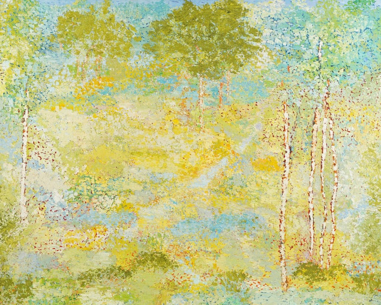 Unknown - Large Vintage American School Modernist Abstract Landscape ...