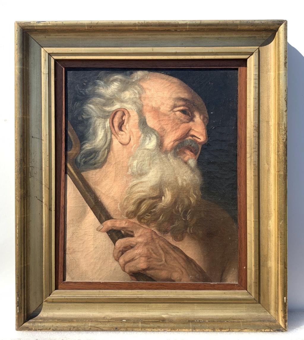 Unknown - Late 18th century Italian figure painting - Neptune - Oil on ...