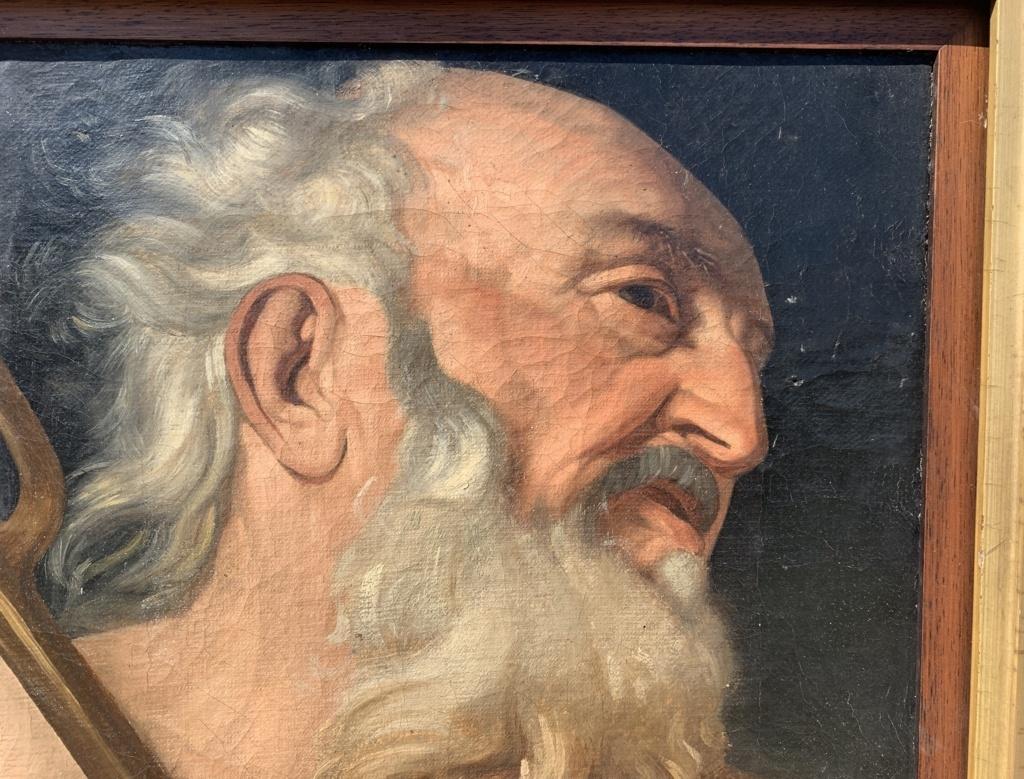Unknown - Late 18th century Italian figure painting - Neptune - Oil on ...