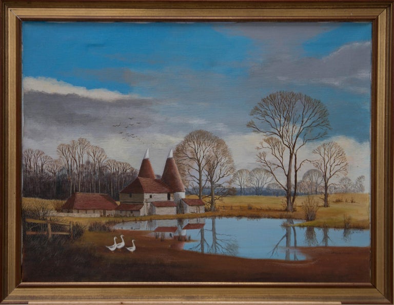 Unknown - Lesley Finney - Signed and Framed Contemporary Oil, A Winters ...