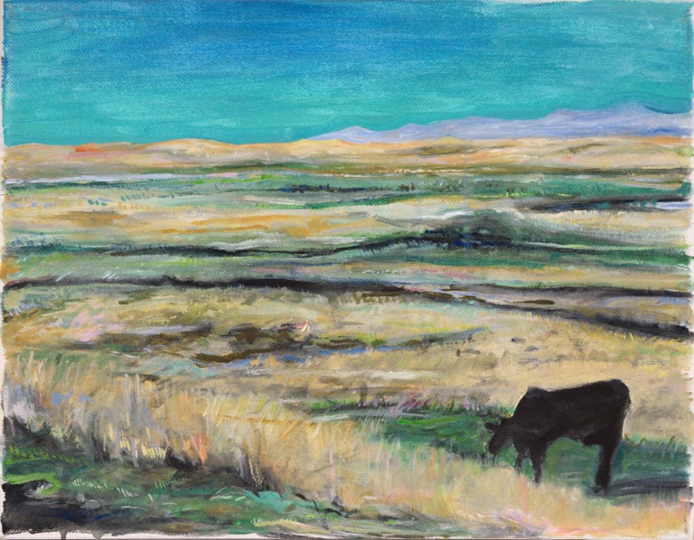 Unknown - Lone Cow in the Pasture - Landscape For Sale at 1stDibs