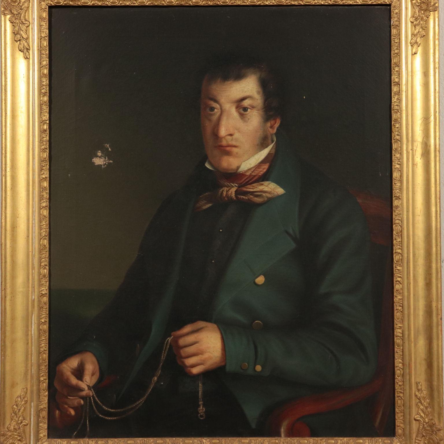 Unknown - Male Portrait, Oil on Canvas, Lombard School 19th Century at 1stDibs | 19th century ...