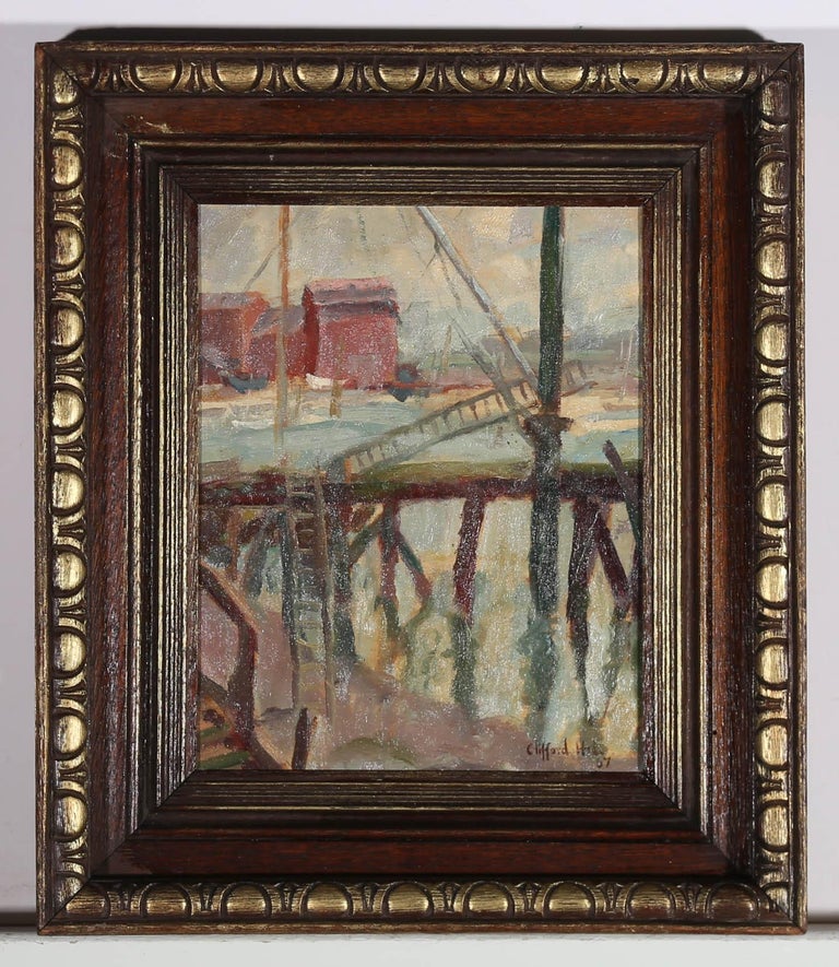 Unknown - Manner of Clifford Hall ROI (1904-1973) - Framed 1967 Oil ...