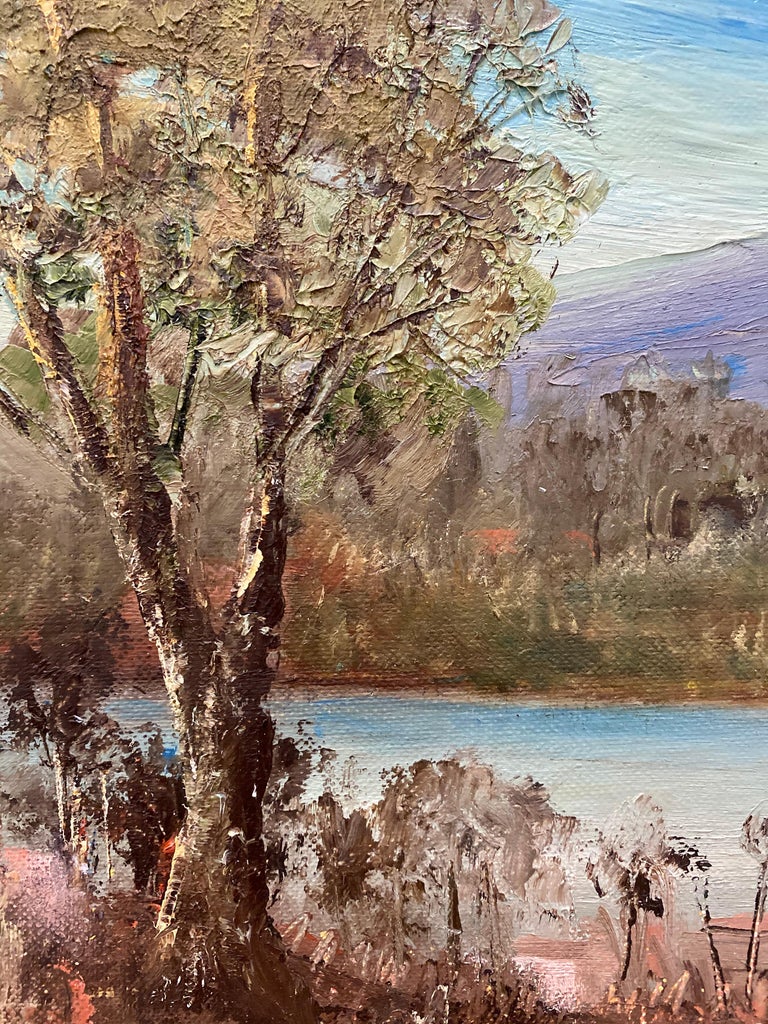 Unknown - Maria Kincaid "Mountain Village" Original Oil Painting C.1950 ...