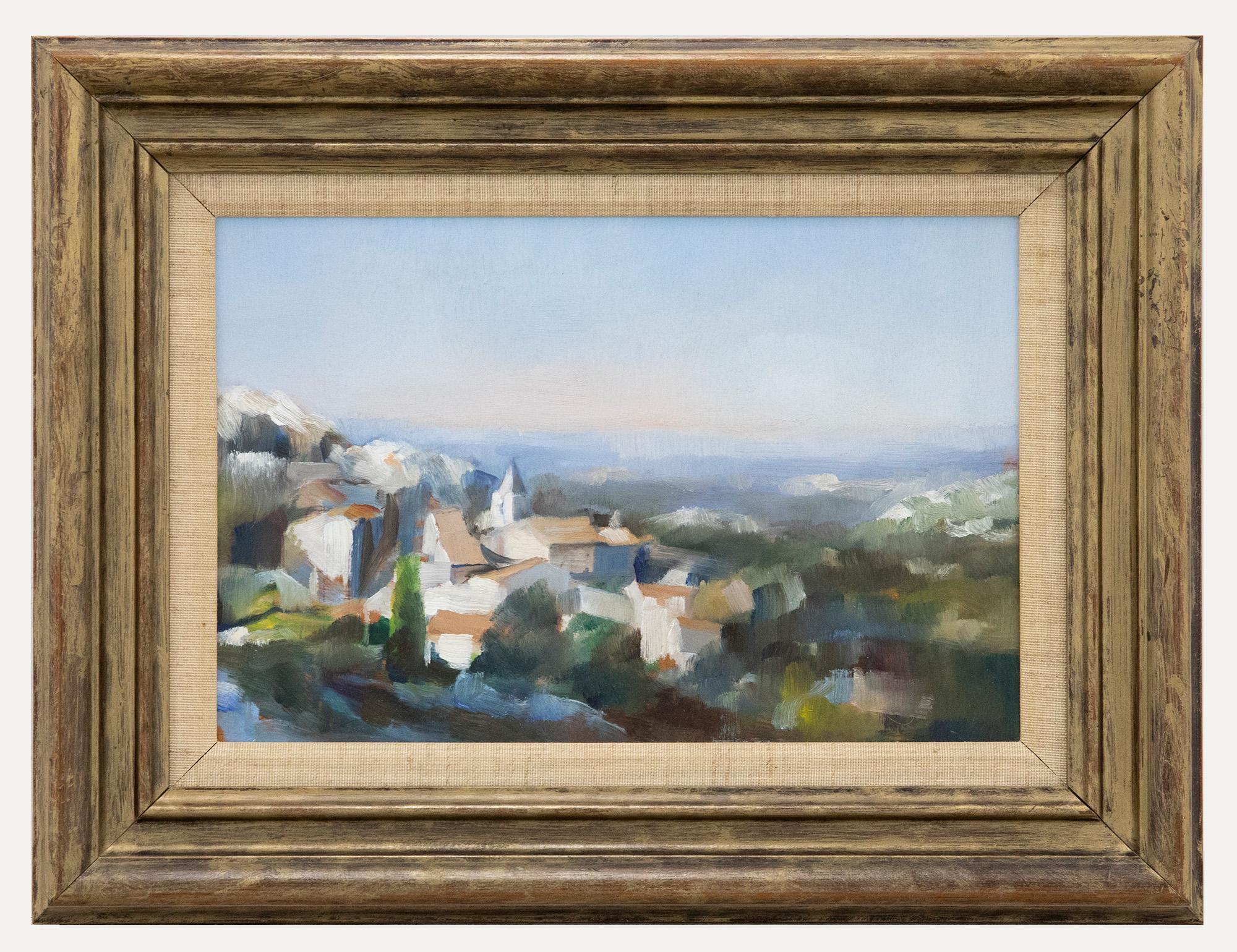 Unknown - Mary Fleming - Framed 20th Century Oil, View in Provence at ...