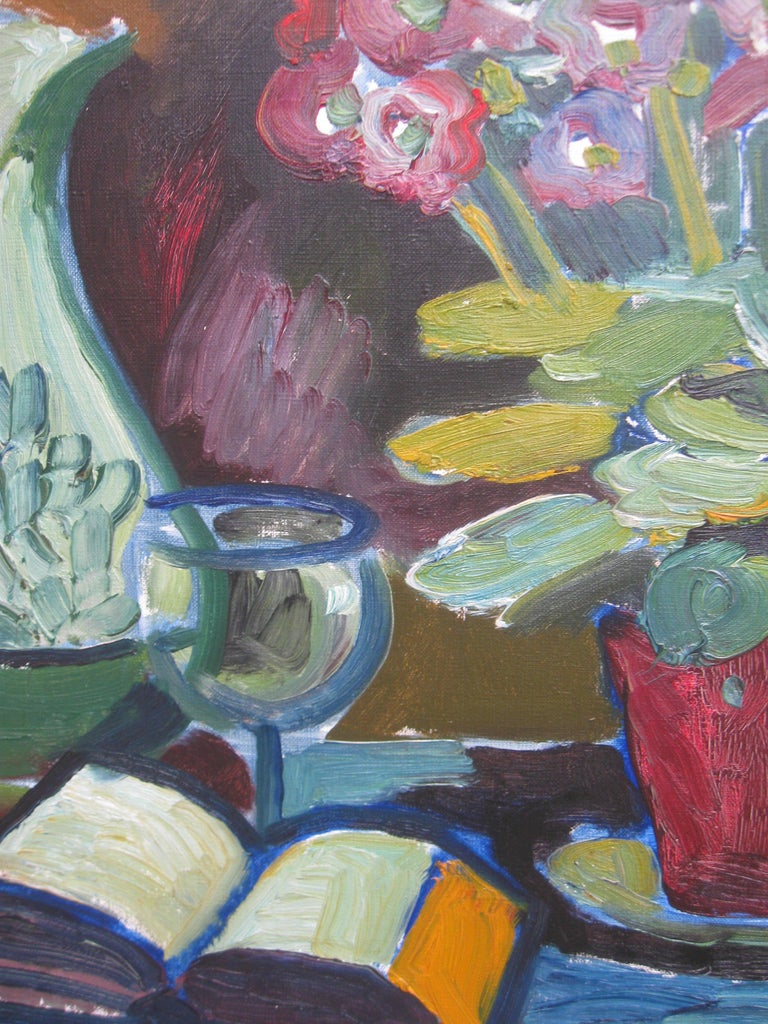 Unknown - Mid 20thCentury Modernist/Expressionist Still Life oil c1960 ...