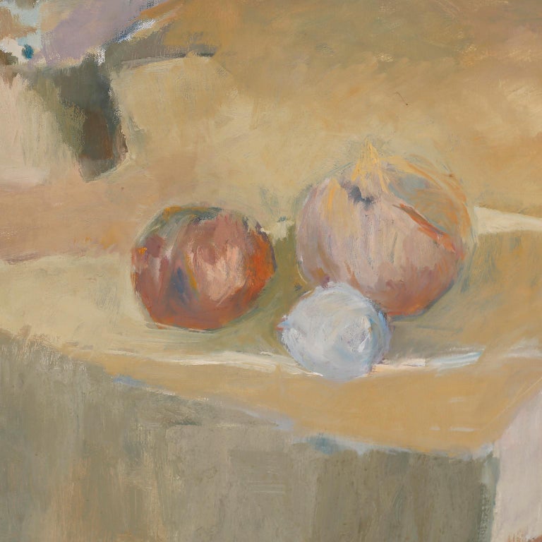 Unknown - Mid-Century Modern Abstract Still Life Oil Painting on Canvas ...