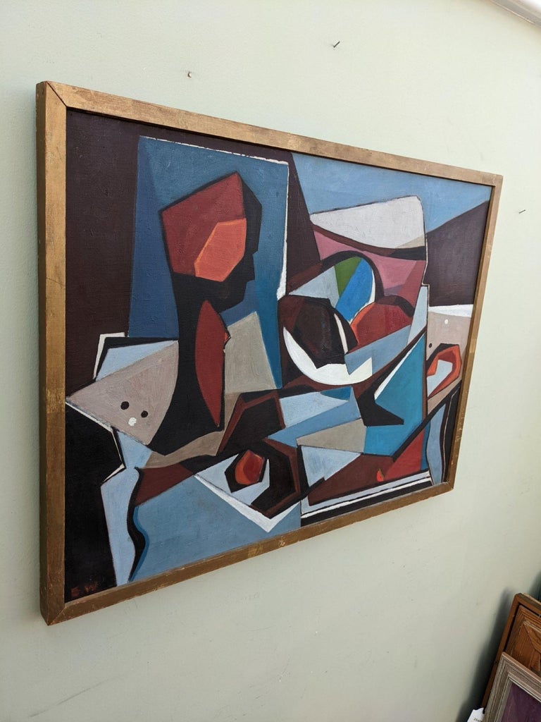 Unknown - Mid-Century Modern "Cubist Objects" Swedish Vintage Abstract ...