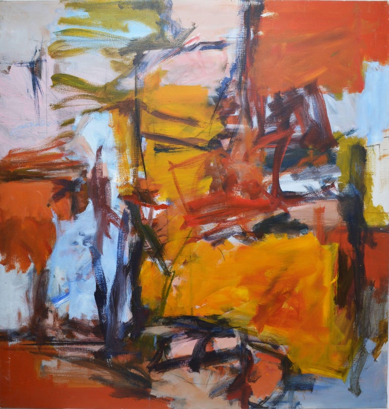 Unknown - Mid Century Modern, Large Abstract Expressionist Composition ...