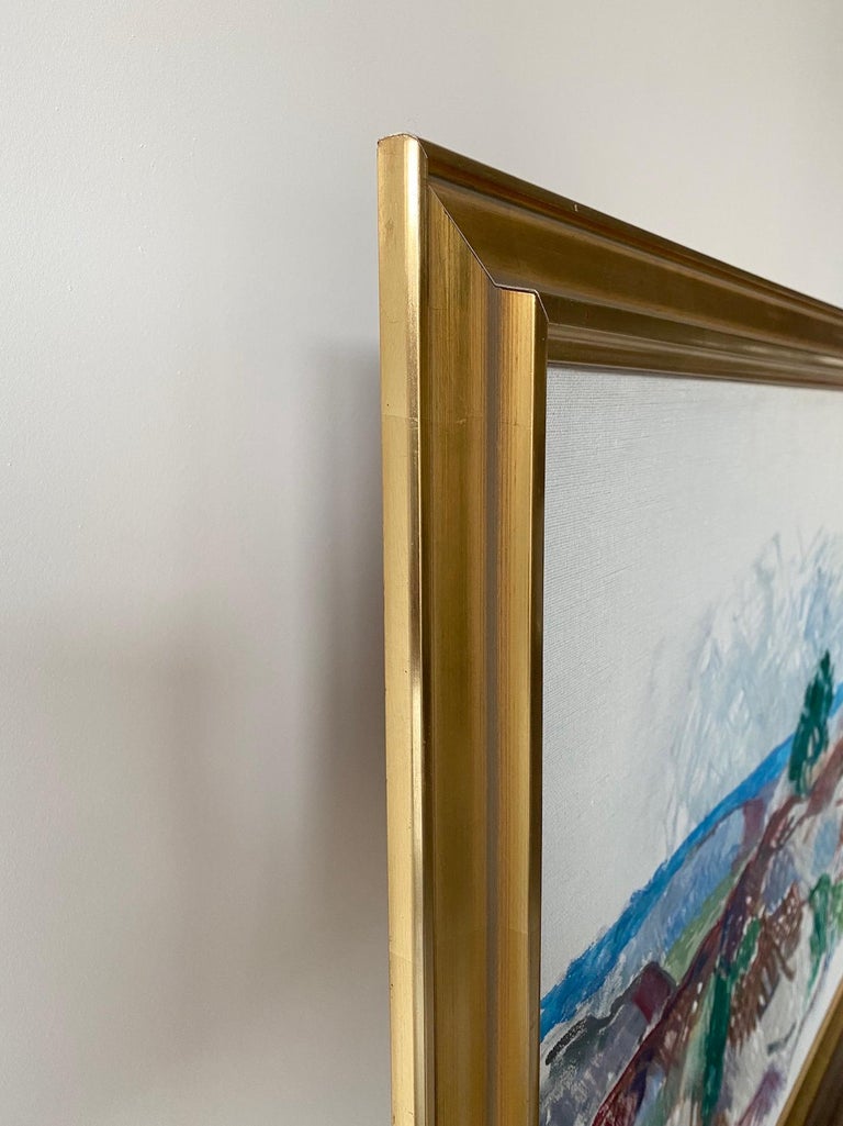 Unknown - Mid-Century Modern "Misty Window" Vintage Abstract Landscape ...