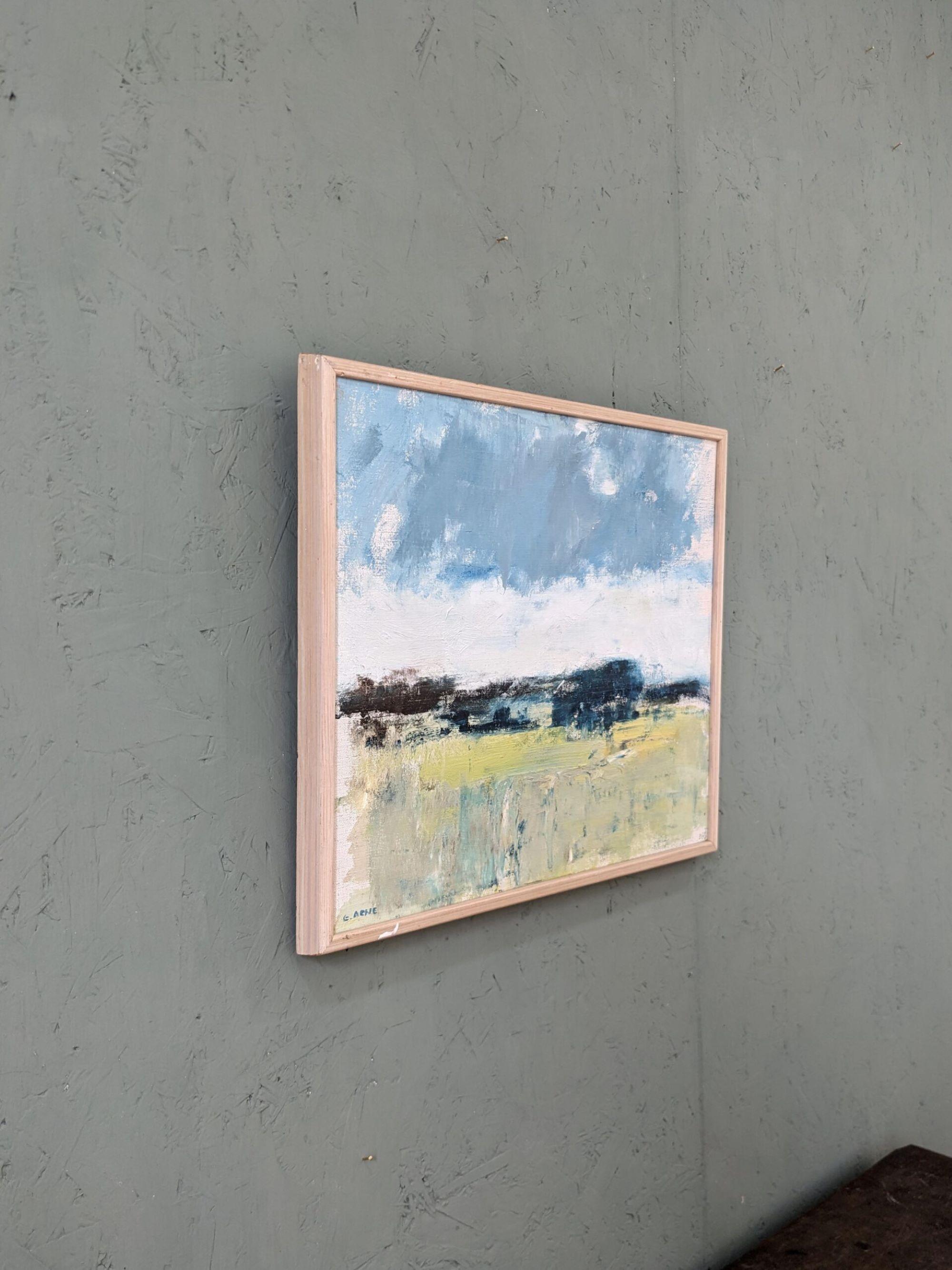 Unknown - Mid-Century Modern Swedish Abstract Landscape Oil Painting ...