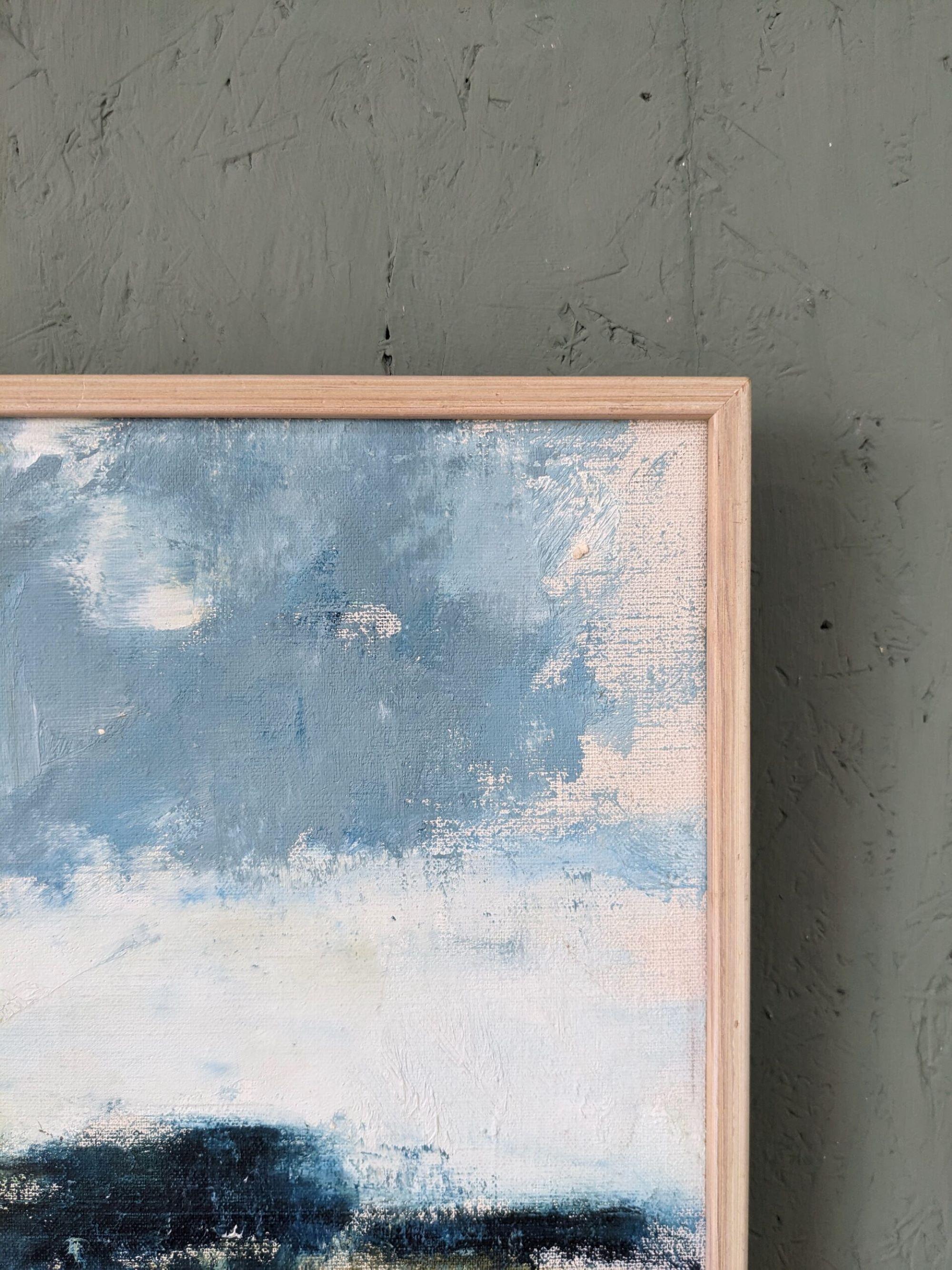 Unknown - Mid-Century Modern Swedish Abstract Landscape Oil Painting ...