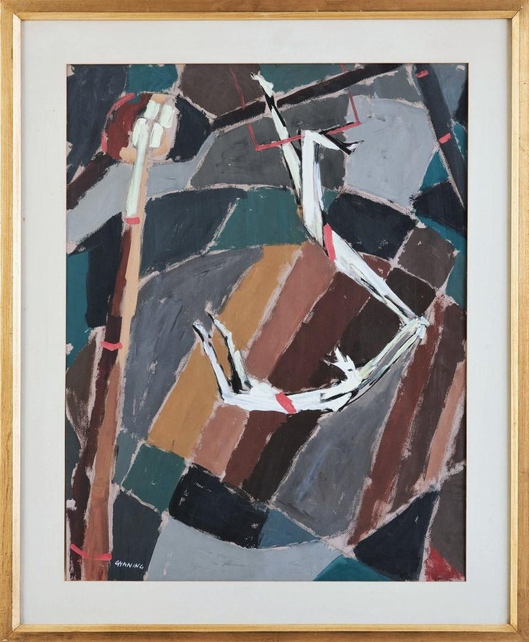 Unknown - Mid Century Modern Swedish Figurative Abstract Watercolour ...
